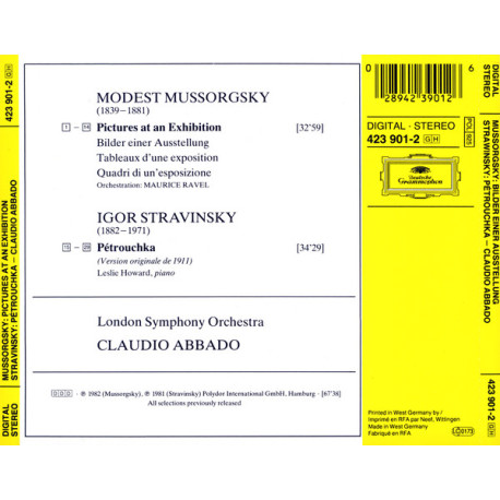 MUSSORGSKY : Pictures at an Exhibition - STRAVINSKY : Pétrouchka